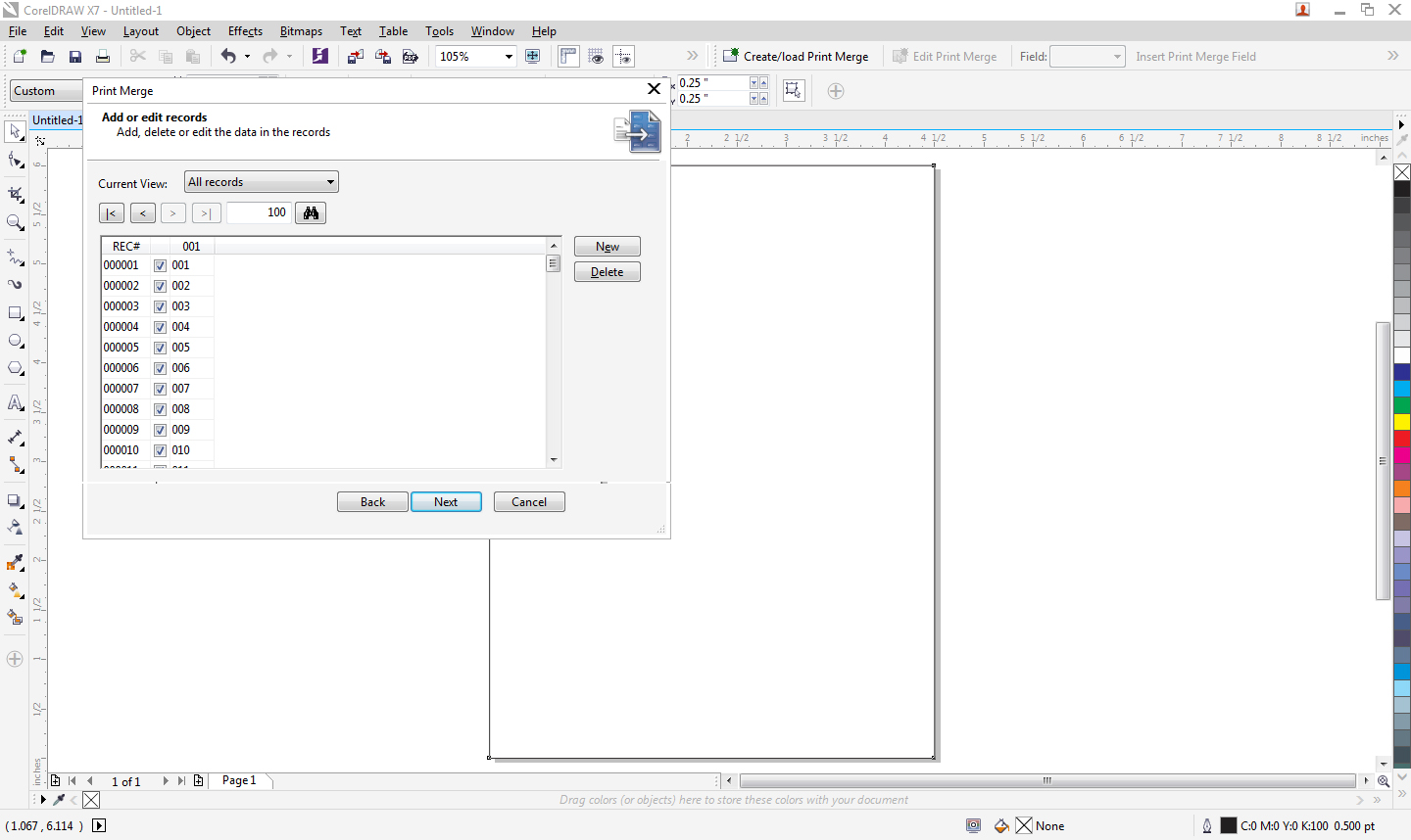 CorelDraw Tutorial: Sequential numbers using Print Merge in CorelDraw