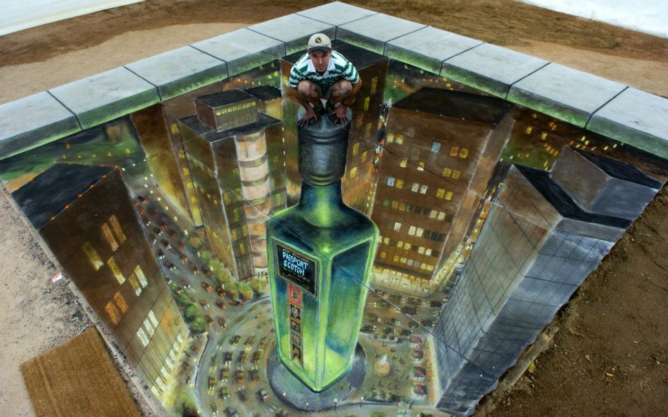 Pavement drawings: Julian Beever - azee