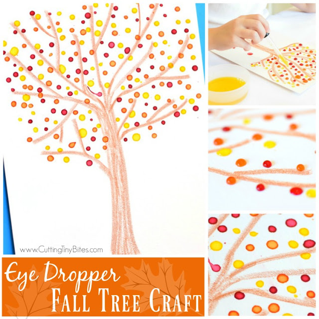 Eye Dropper Fall Tree Craft | What Can We Do With Paper And Glue