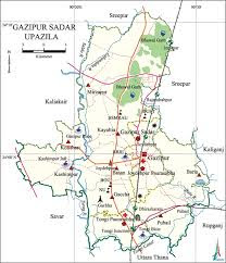 Gazipur District: Map Gazipur District