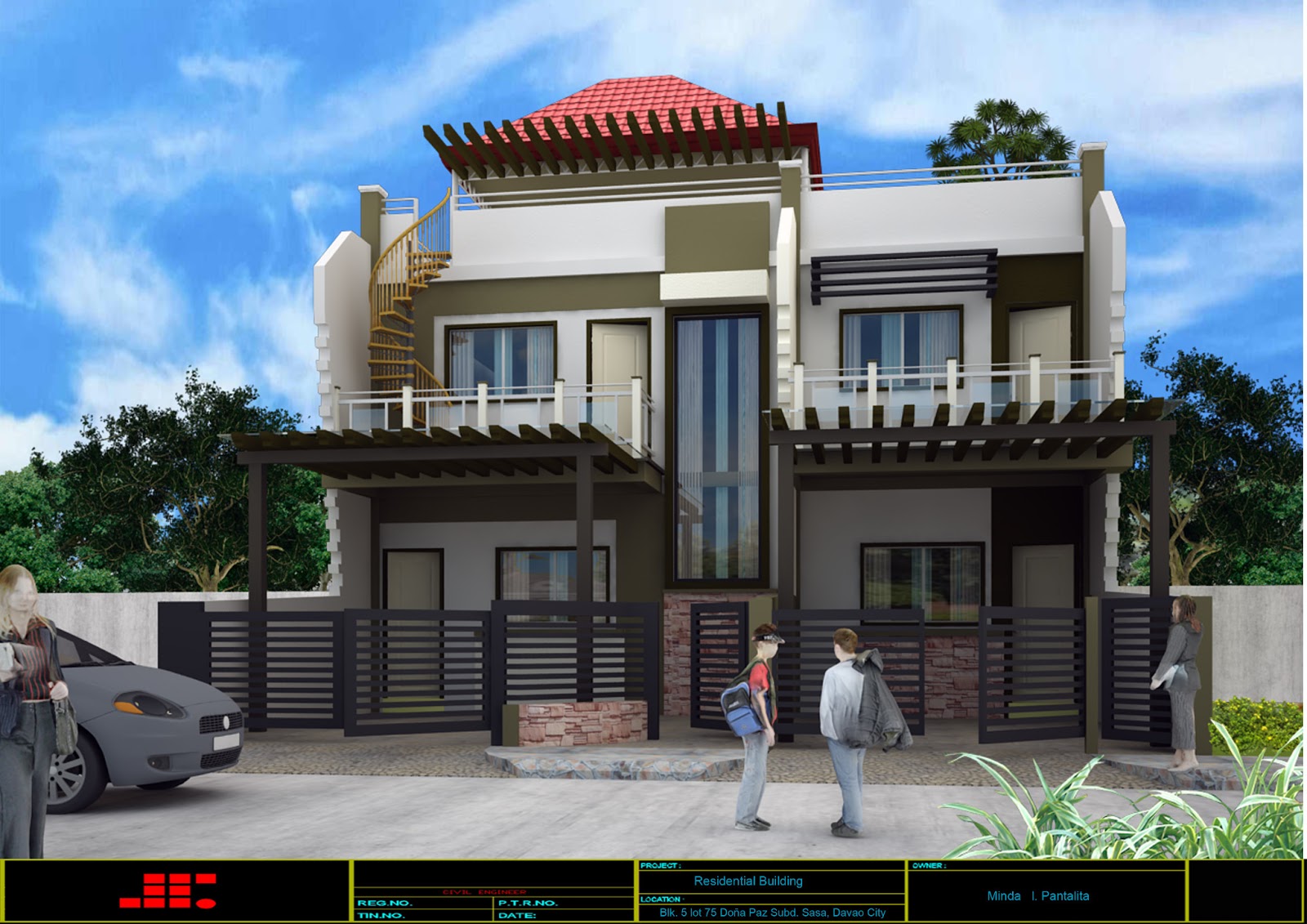 Architectural Designs: Residential House Design with Floor Plan
