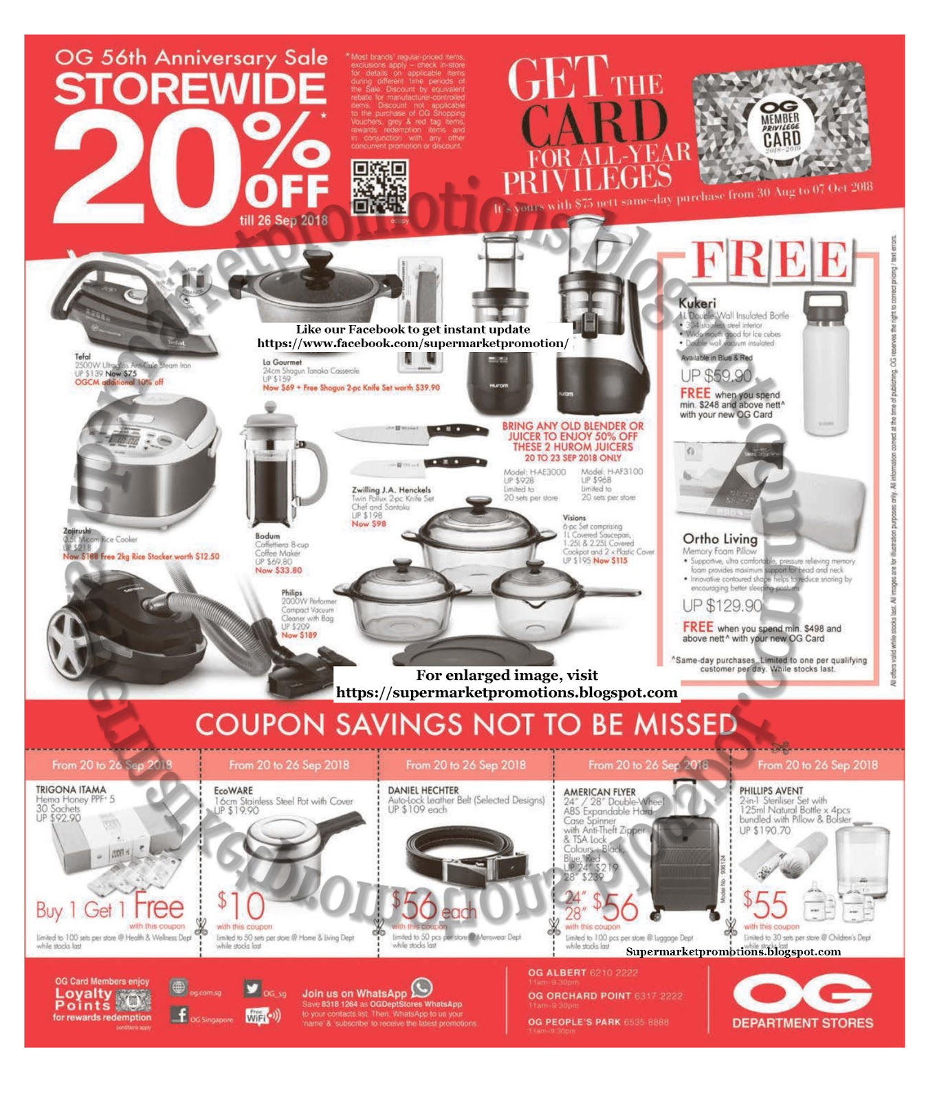 OG Anniversary Sale 20 - 26 September 2018 ~ Supermarket Promotions