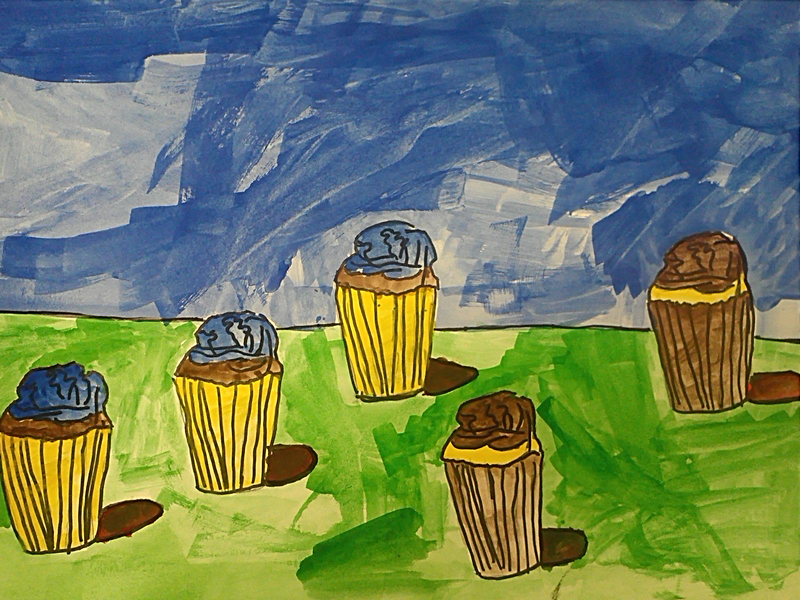 Crazy Busy Art Room: Wayne Thiebaud Cupcakes