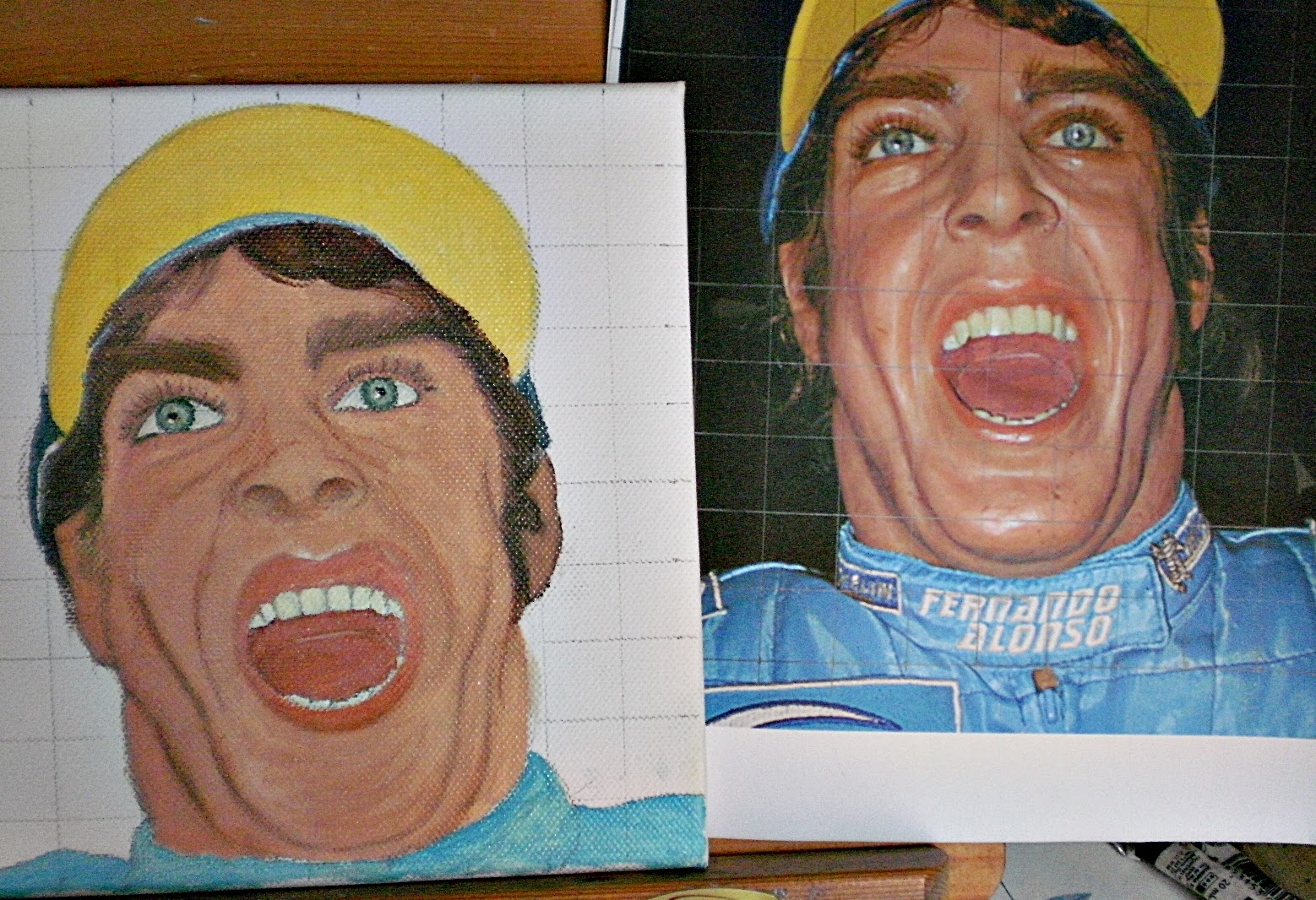 Pinturas al óleo Nistal Lorenzo: Fernando Alonso de cera pintado al ...