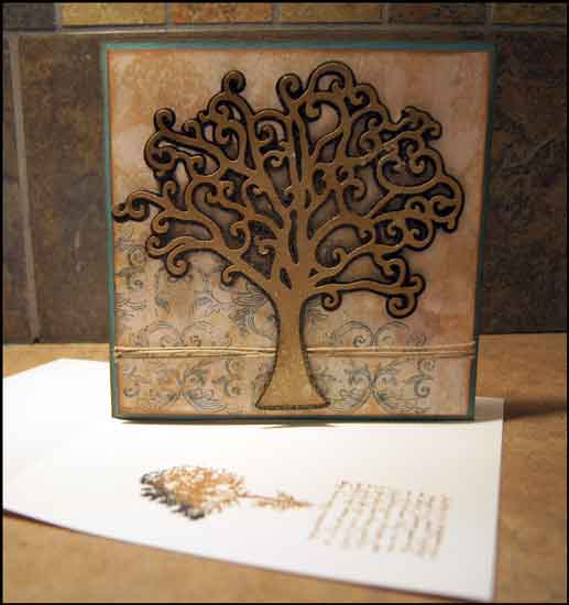 Altered Scrapbooking: Swirly Tree Card