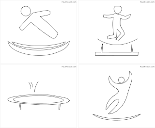 Four Coloring: Free printable Trampoline coloring pages for kids