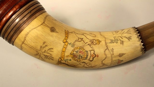 Contemporary Makers: Engraved Early Philadelphia Powder Horn by Art DeCamp