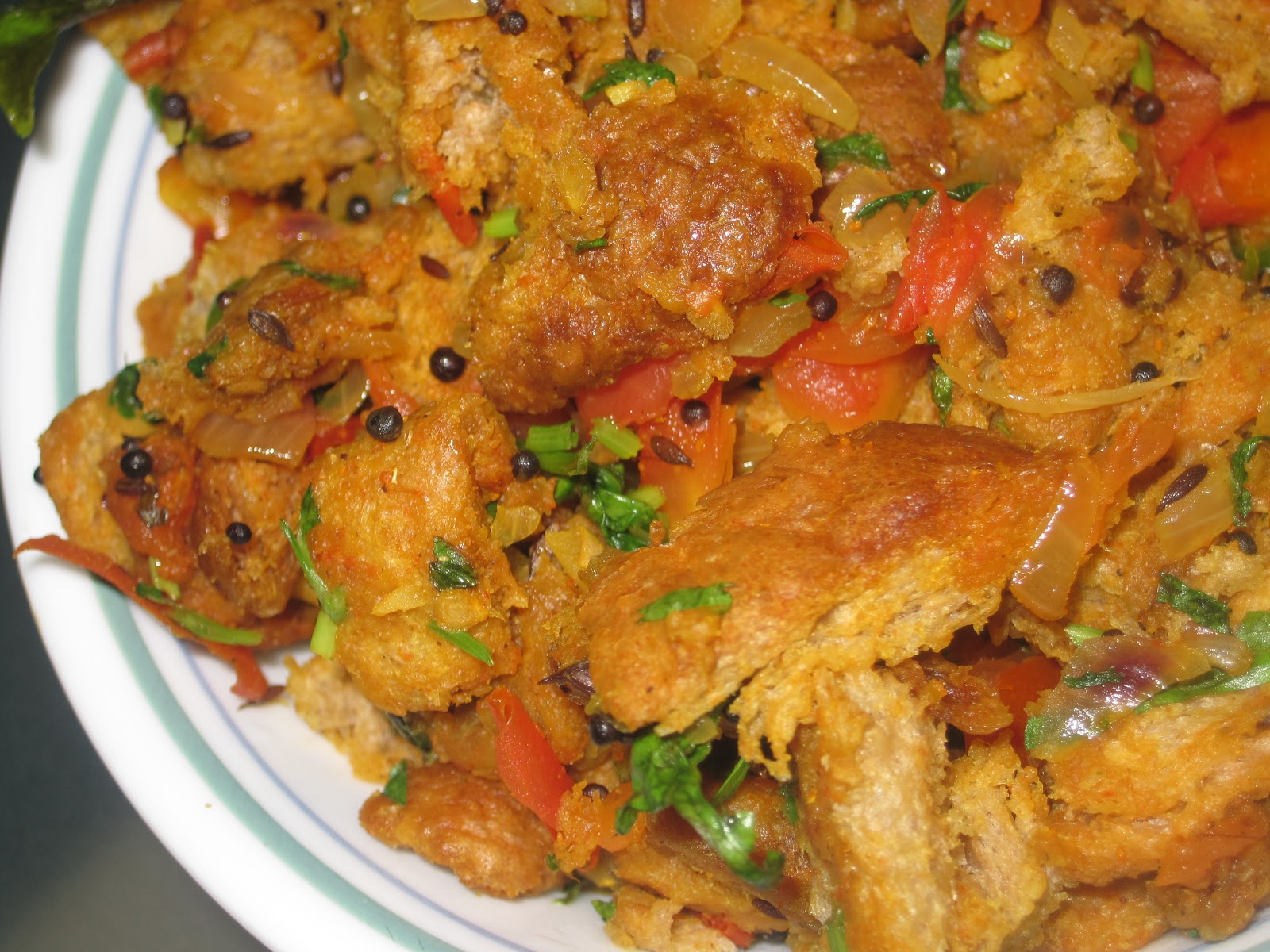 Brown/Wheat Bread Poha/Upma