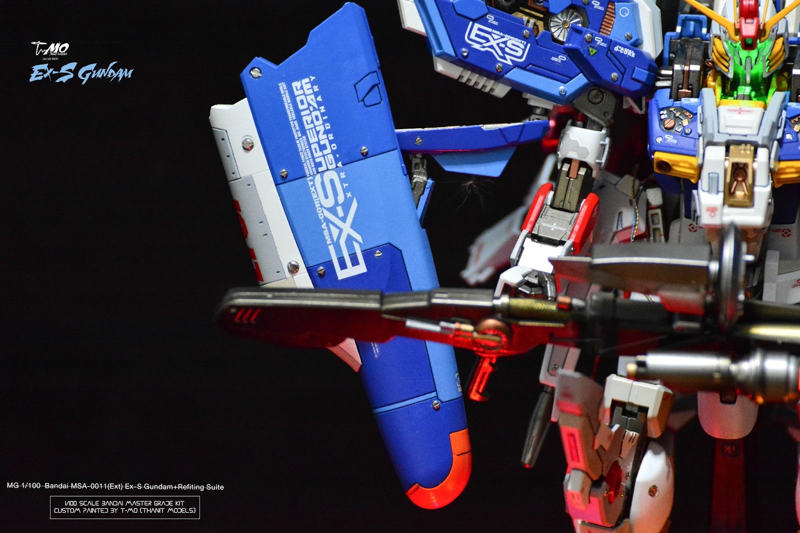 GUNDAM GUY: MG 1/100 Ex-S Gundam 'Refit Suit' - Customized Build w/ LEDs
