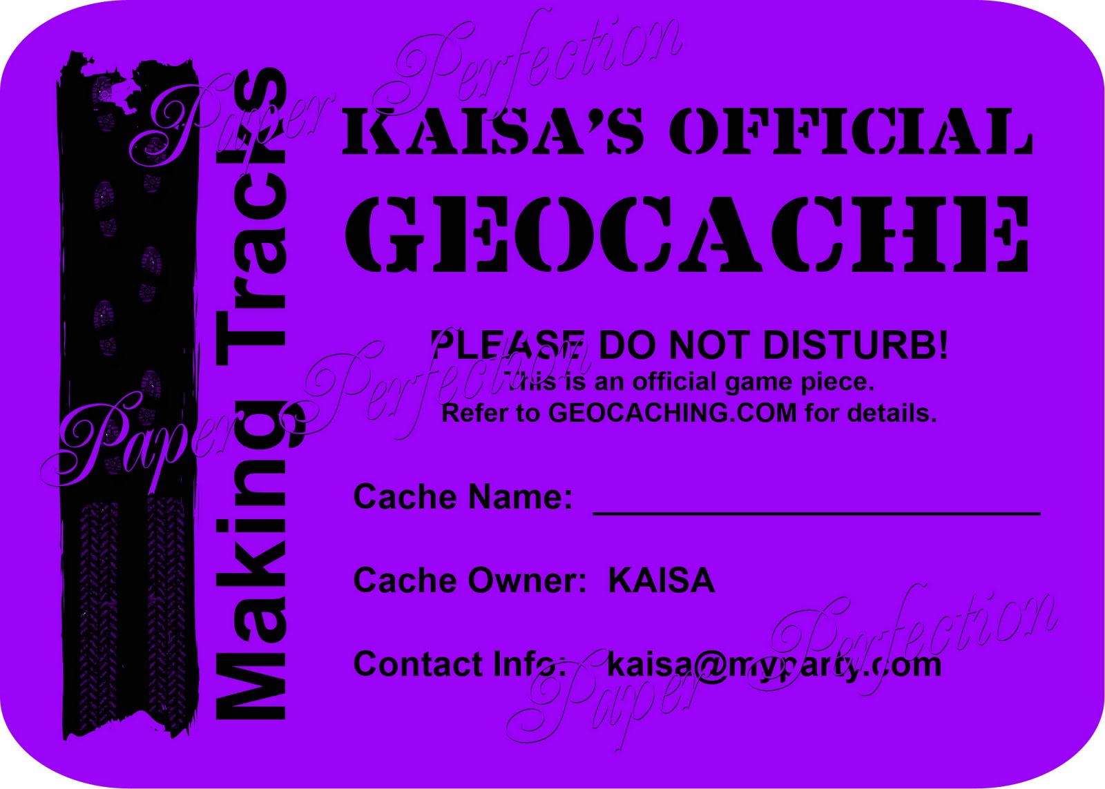 Paper Perfection: Geocache Party Printables