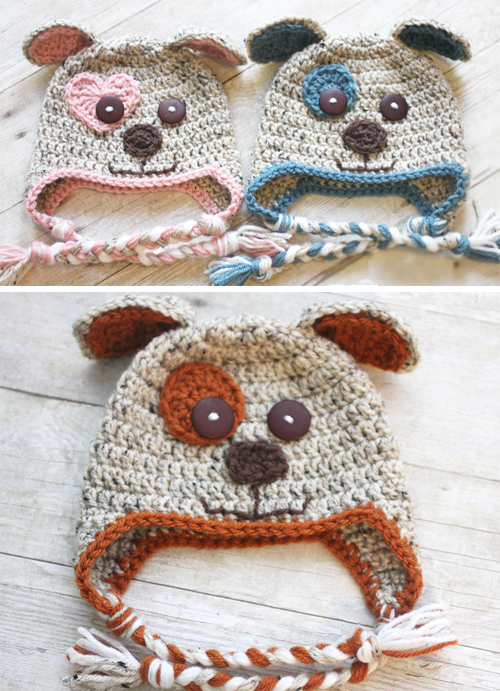 Beautiful Skills - Crochet Knitting Quilting : Puppy Hat - Free Pattern