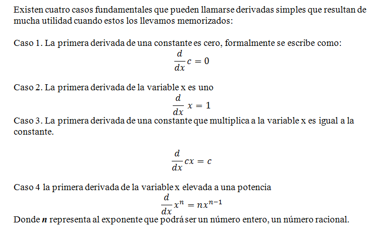 MATEMÁTICAS APLICADAS: DERIVADAS BASICAS