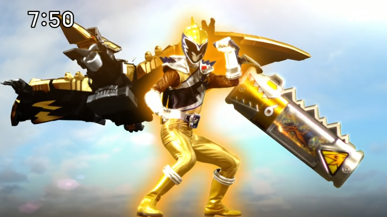 Power Rangers Dino Charge - Gold Dino Charge Ranger Debut - JEFusion