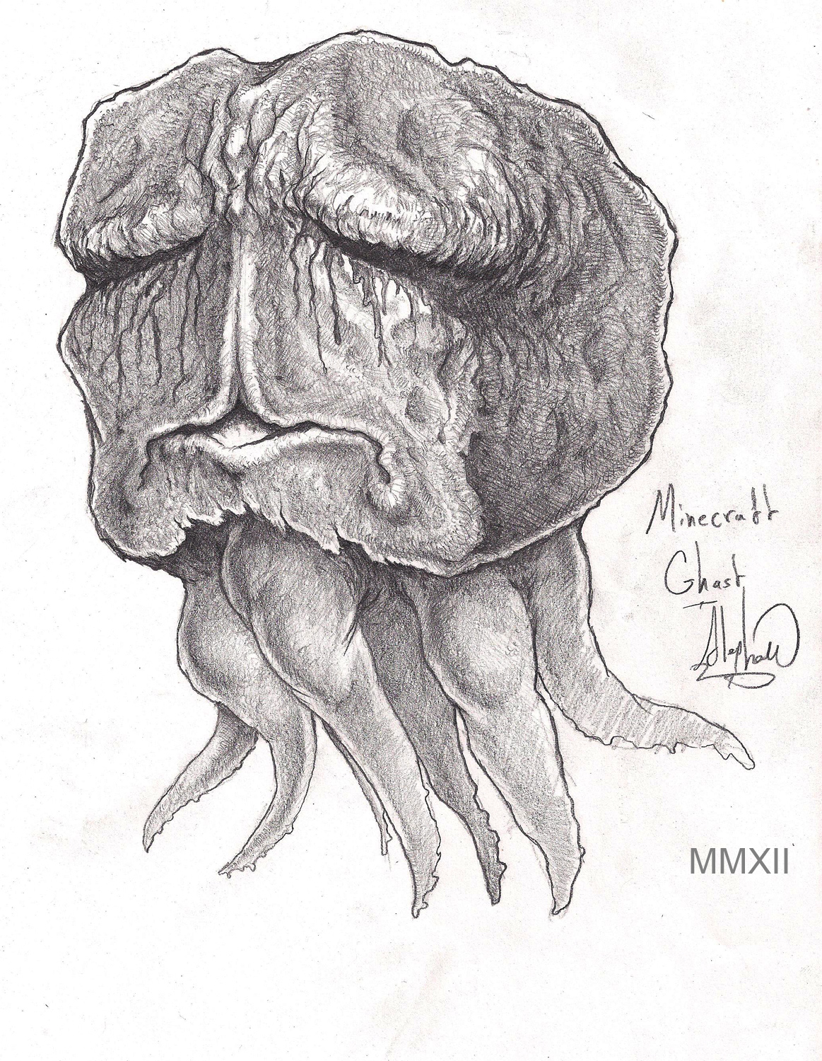 Alexander J Leon Artwork: Minecraft Fan Art - Ghast