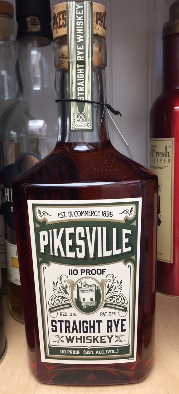 Sku's Recent Eats: Pikesville Rye 6 year 110 proof