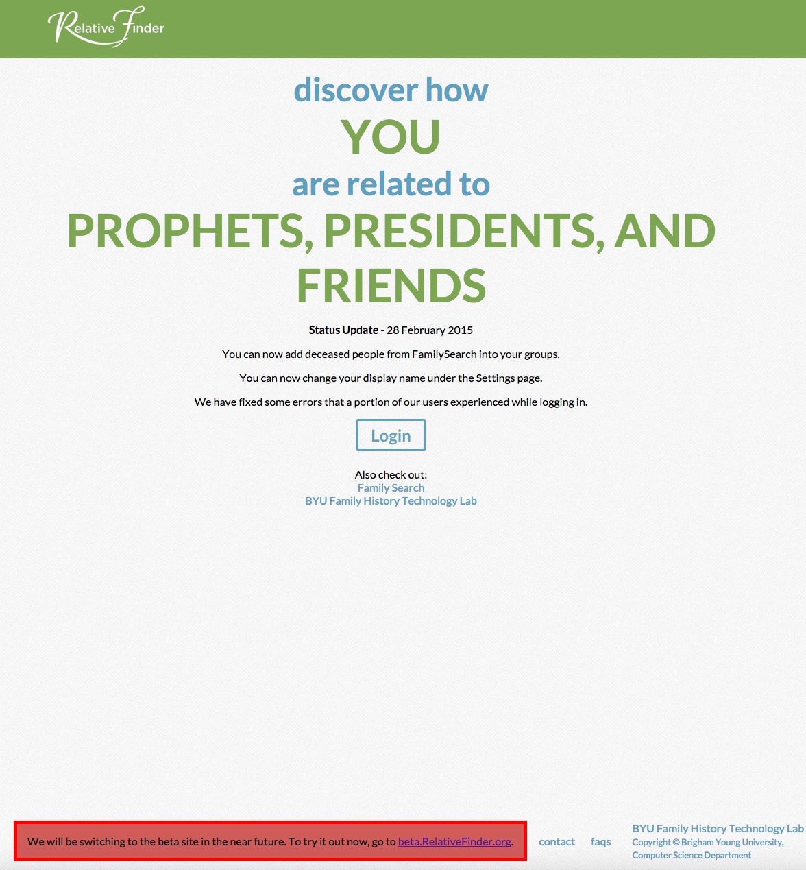 Rejoice, and be exceeding glad...: Beta Version of Relative Finder now ...