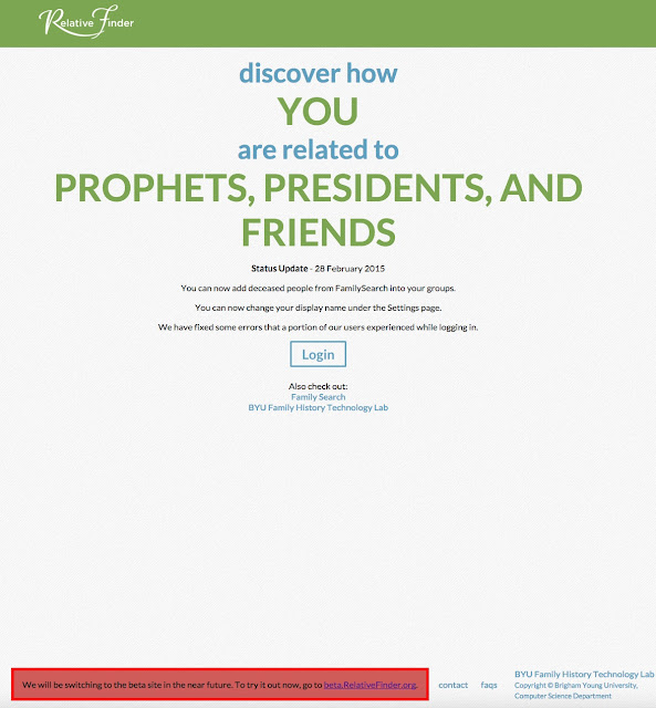 Rejoice, and be exceeding glad...: Beta Version of Relative Finder now ...