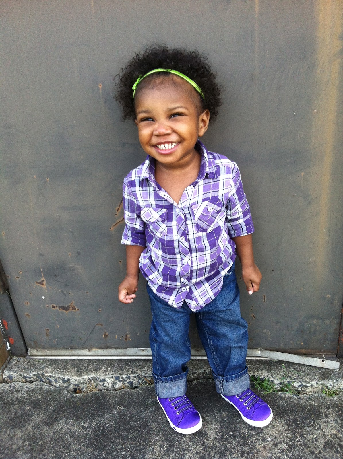 Toddler Outfit of the Day: Purple Passion - 4 Hats and Frugal