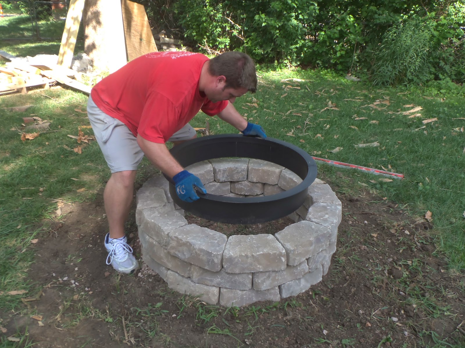 The Schorr Thing: Backyard Remodel - DIY Fire Pit & More Deck Finishing