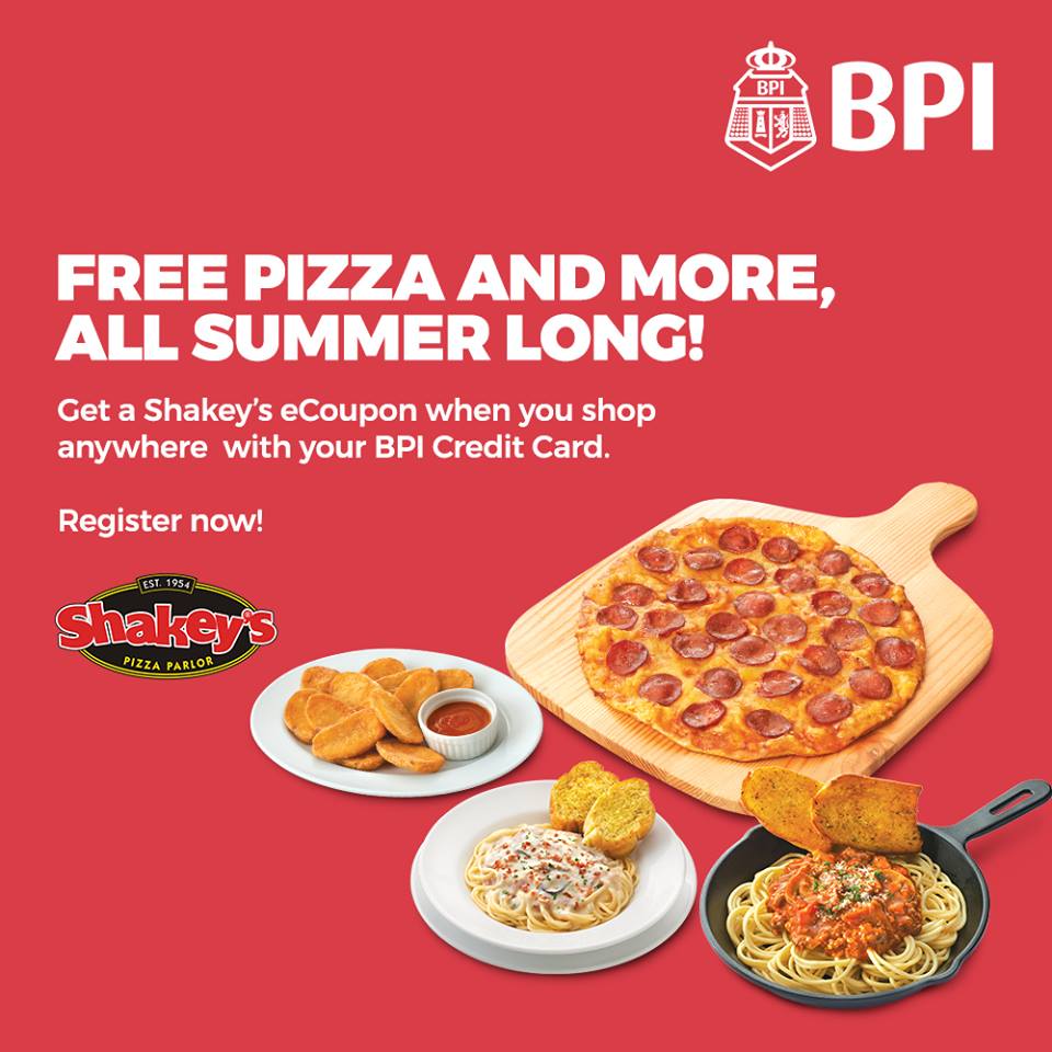 Manila Shopper: FREE Pizza & more with your BPI Credit Card: til June 2019