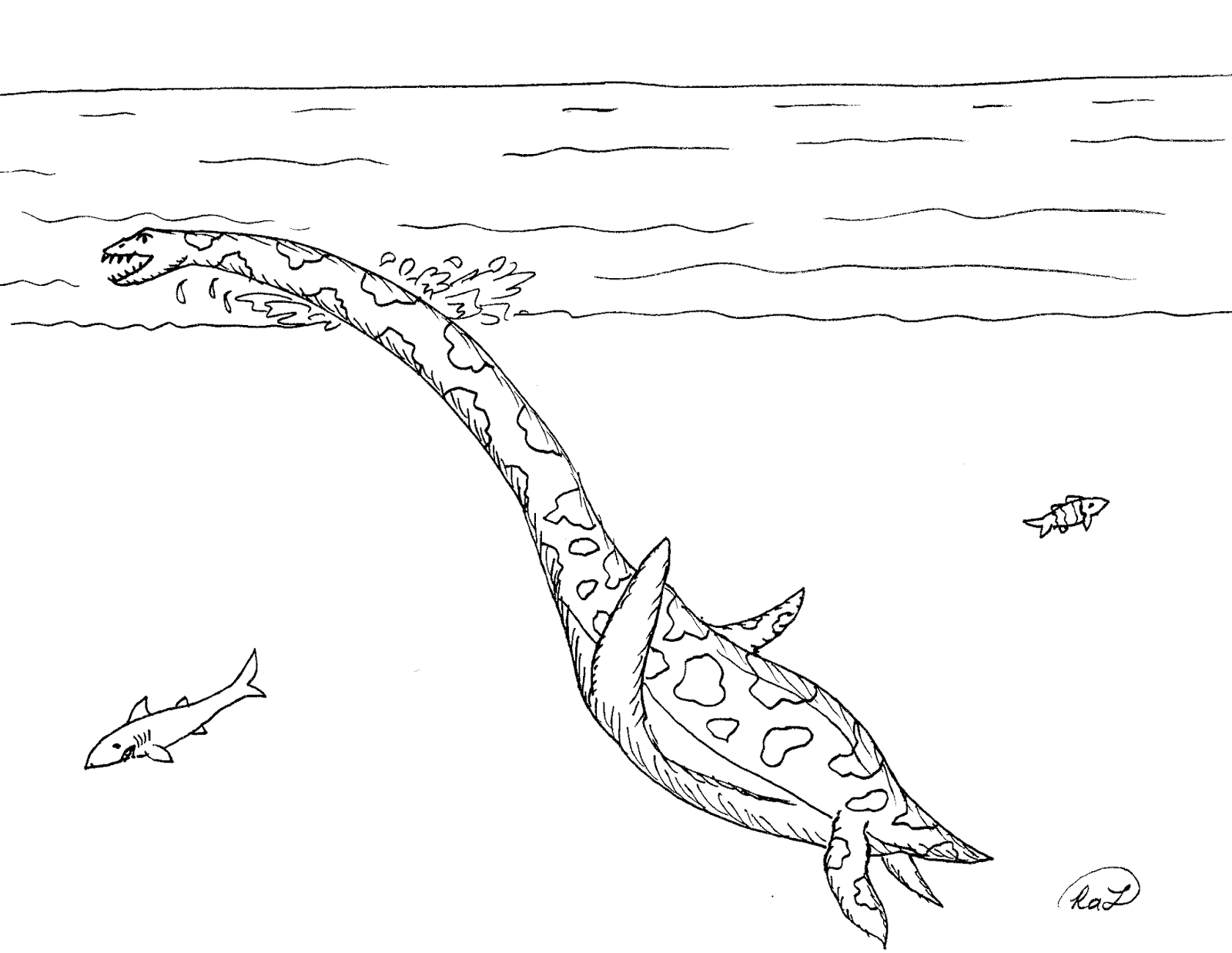 Liopleurodon Coloring Pages Sketch Coloring Page