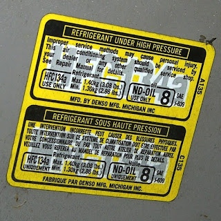What are Air Conditioning safety Stickers?