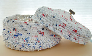 BITS & PIECES: Plarn Crocheted Baskets