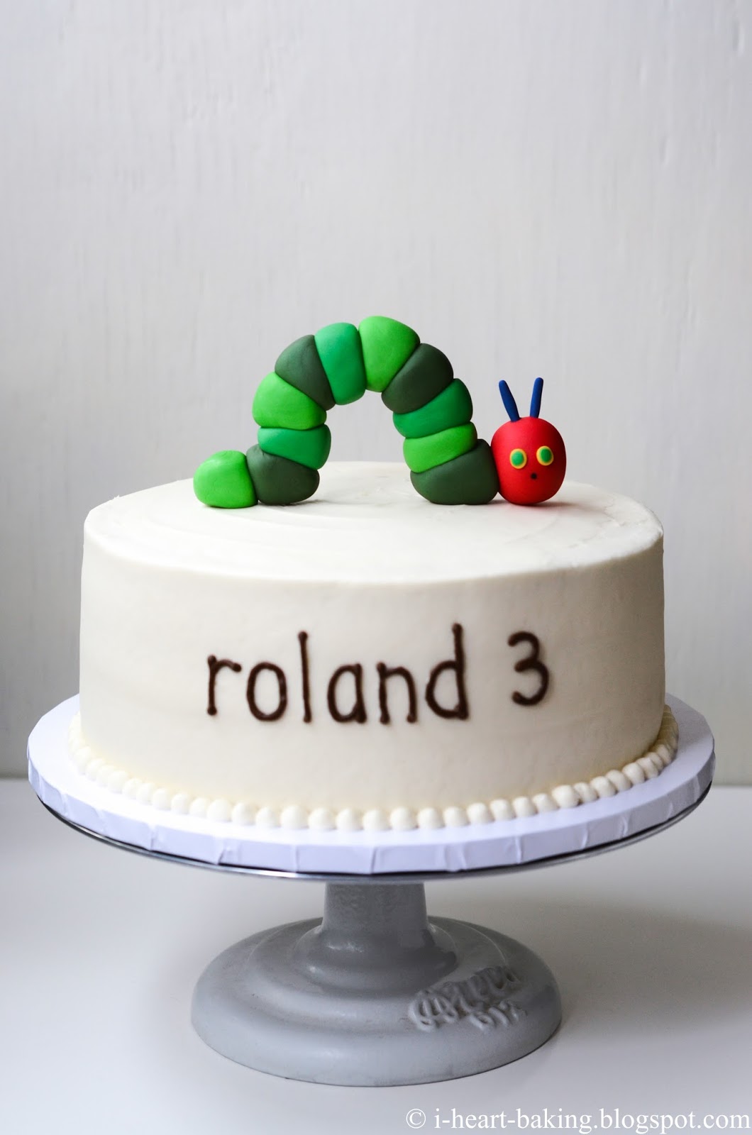 i heart baking!: hungry caterpillar birthday cake with handmade fondant ...