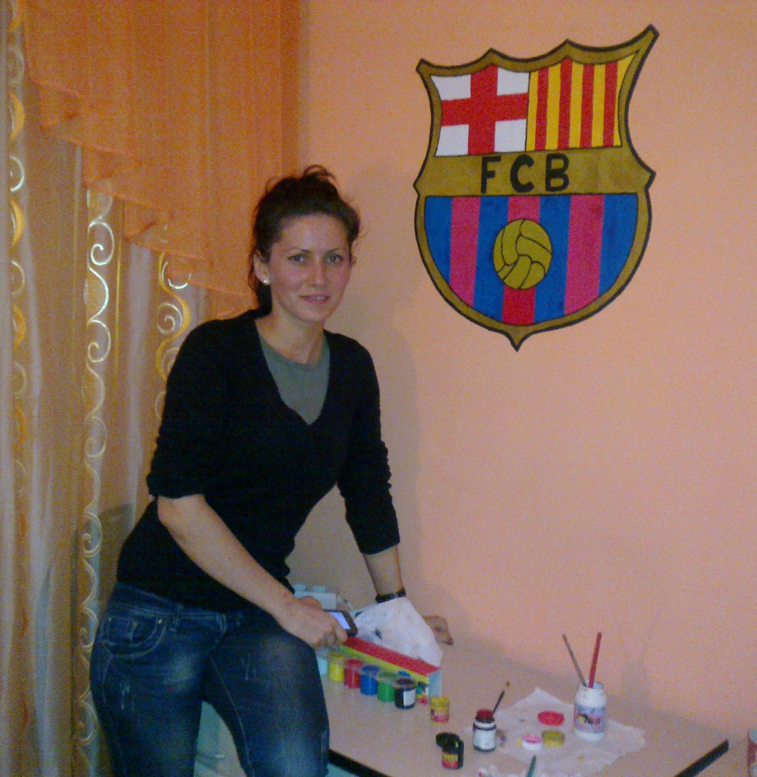 Picturi pe pereti: Pictura pe perete-"Stema FC. Barcelona"