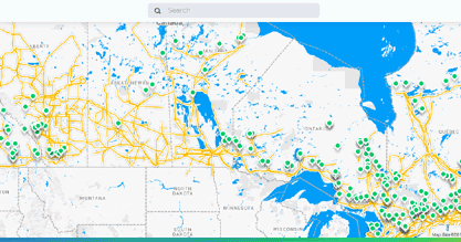 Hydropowered Canadians - Original Global Map