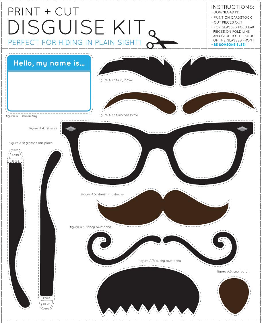 I Heart English Classes: Printables 4 Kids: Disguise Kit