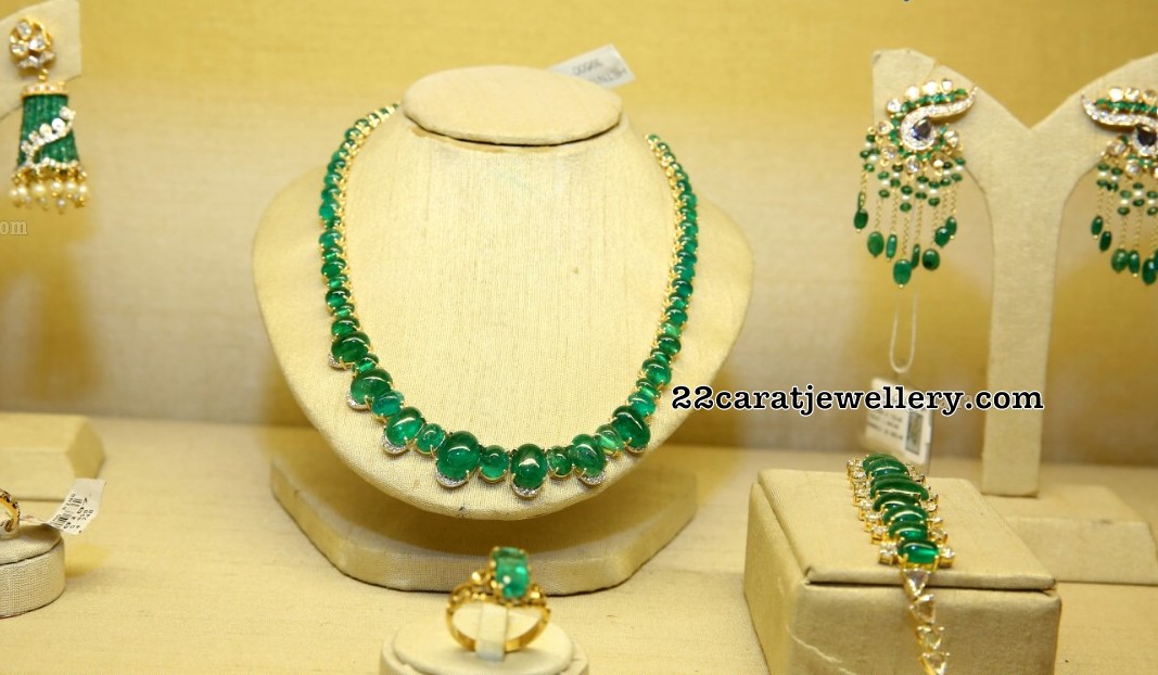 Emerald Beads Fancy Necklaces - Jewellery Designs