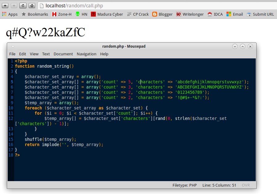 Tutorial Generate Random String Menggunakan Php Script