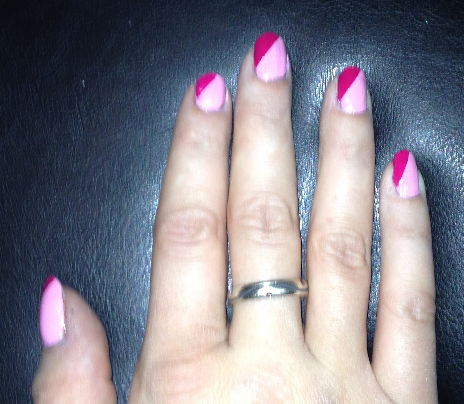 NOTD Two-Toned Pink - Beauty Geek