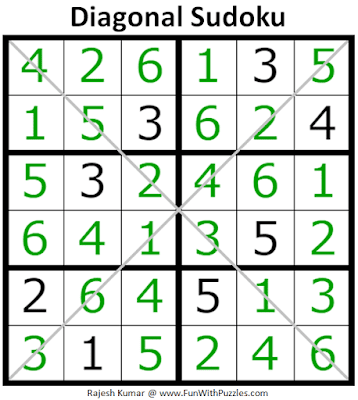 Diagonal Sudoku Puzzles (Mini Sudoku Series #107, #108)