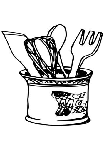 Unique Comics Animation: Fork, Spoon and Knife | Cutlery Coloring Pages