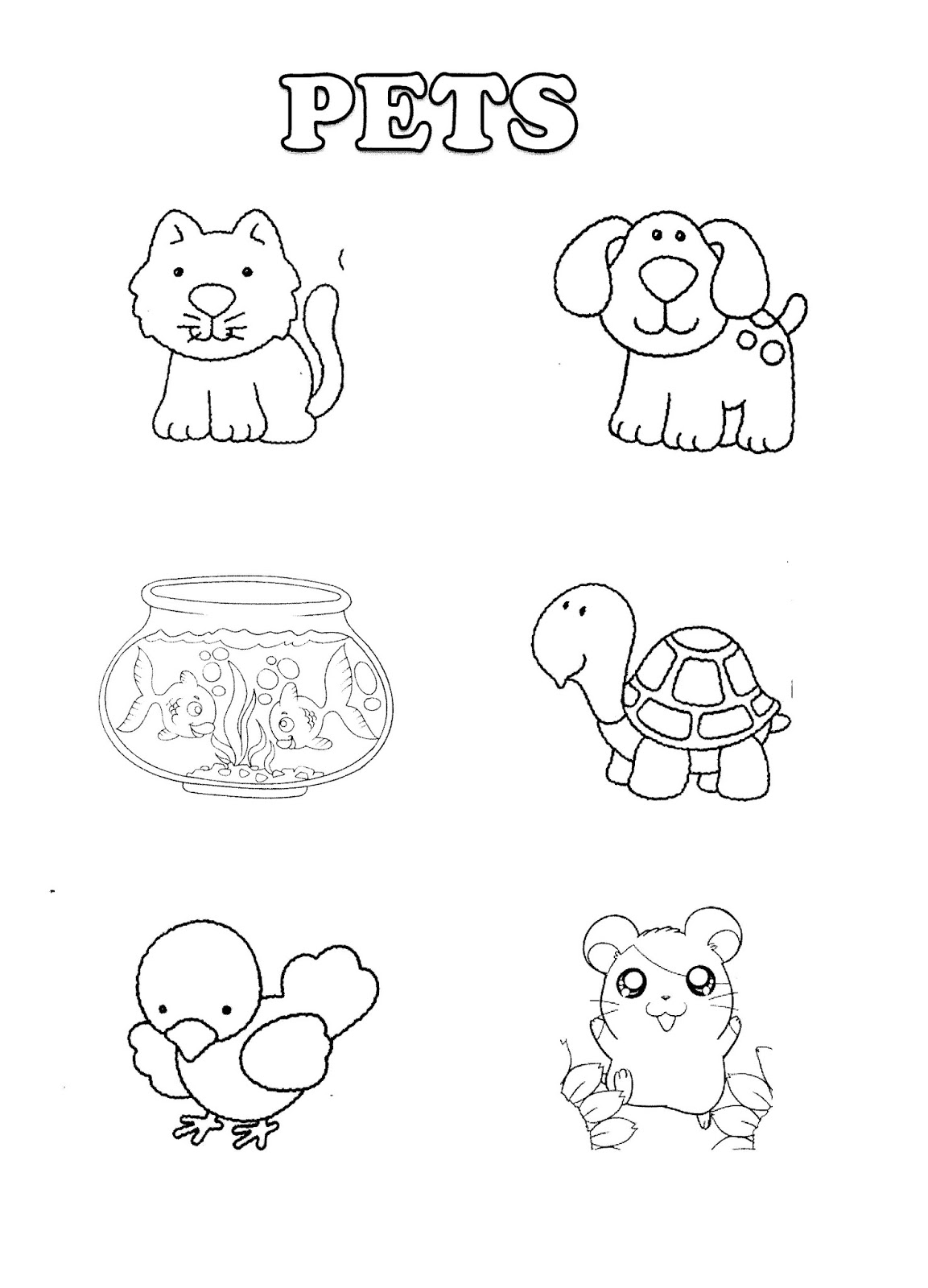 Fichas de Inglés para niños: PETS