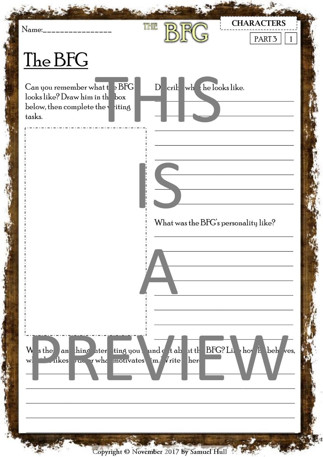 The BFG Movie Guide (2016) + Activities (Color + B/W) - Answer Keys ...