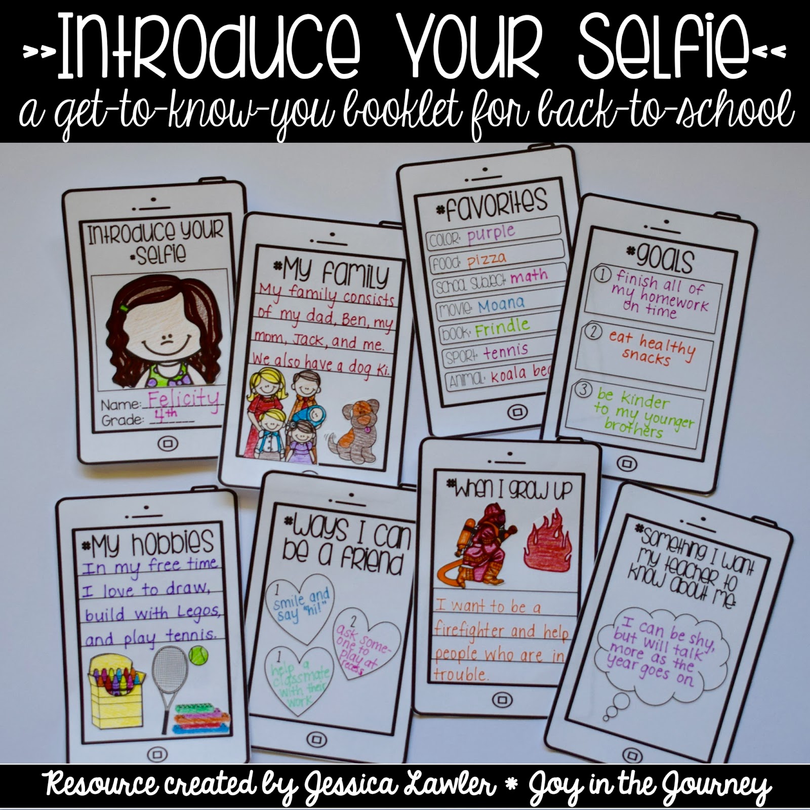 Introduce Your Selfie! A Get-to-Know-You Booklet for BTS - Joy in the ...