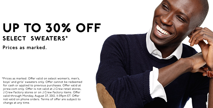 J.Crew Aficionada: 30% Off Select J.Crew Sweaters & 40% Off Select ...