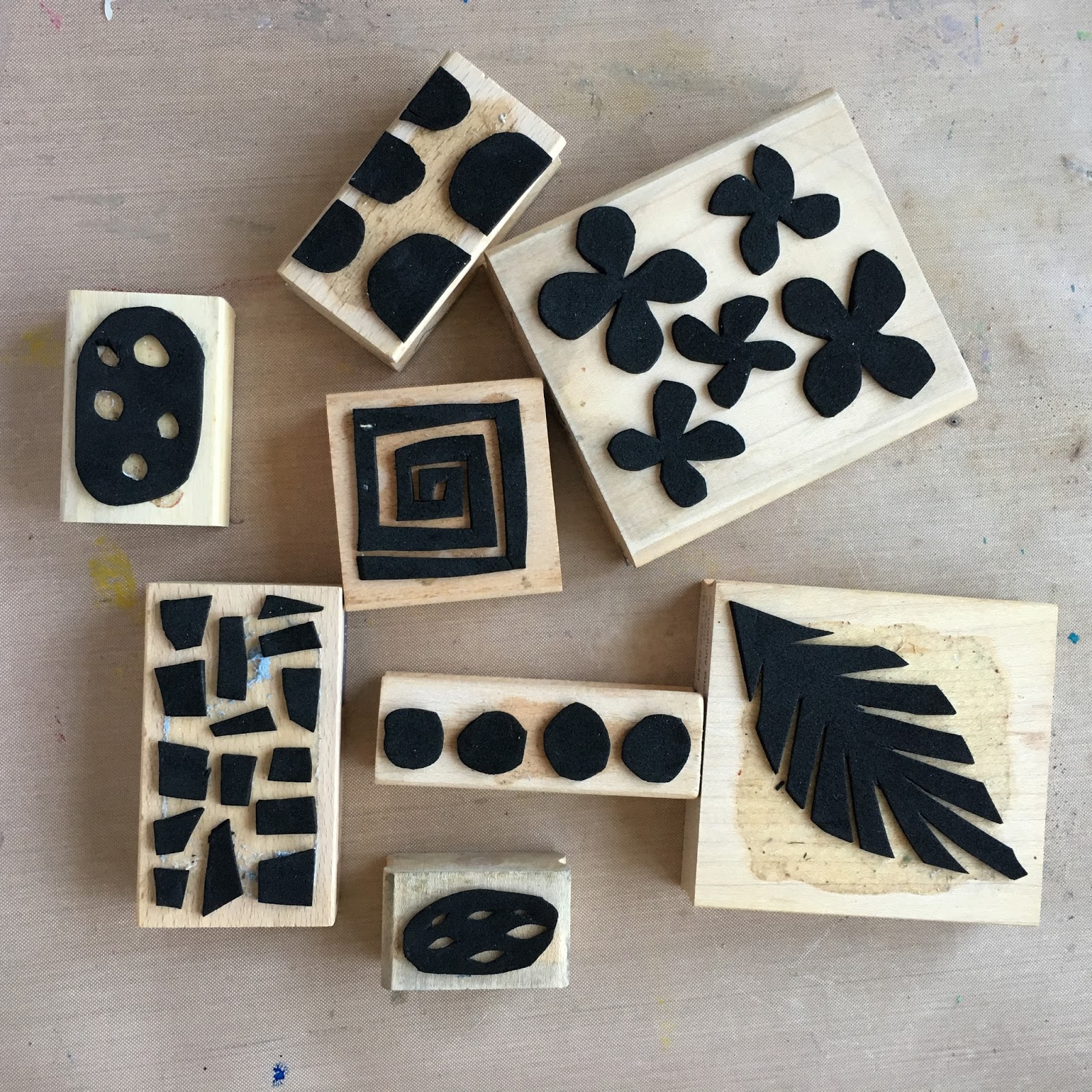 Stamps and Stencils : Funky Foam Stamps and Gelli play