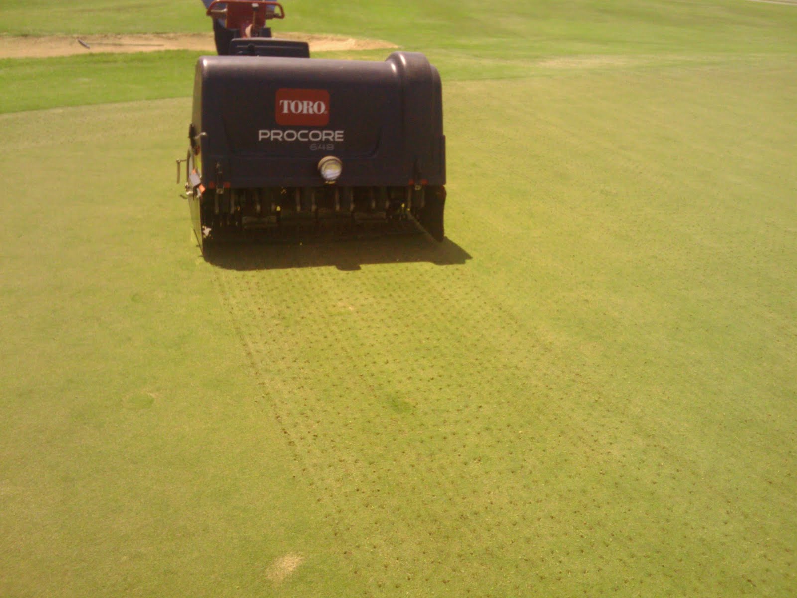 Diamond Oaks Maintenance: Greens Aerification