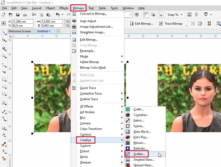 Membuat Foto efek Scatter dengan CorelDRAW - Biologizone