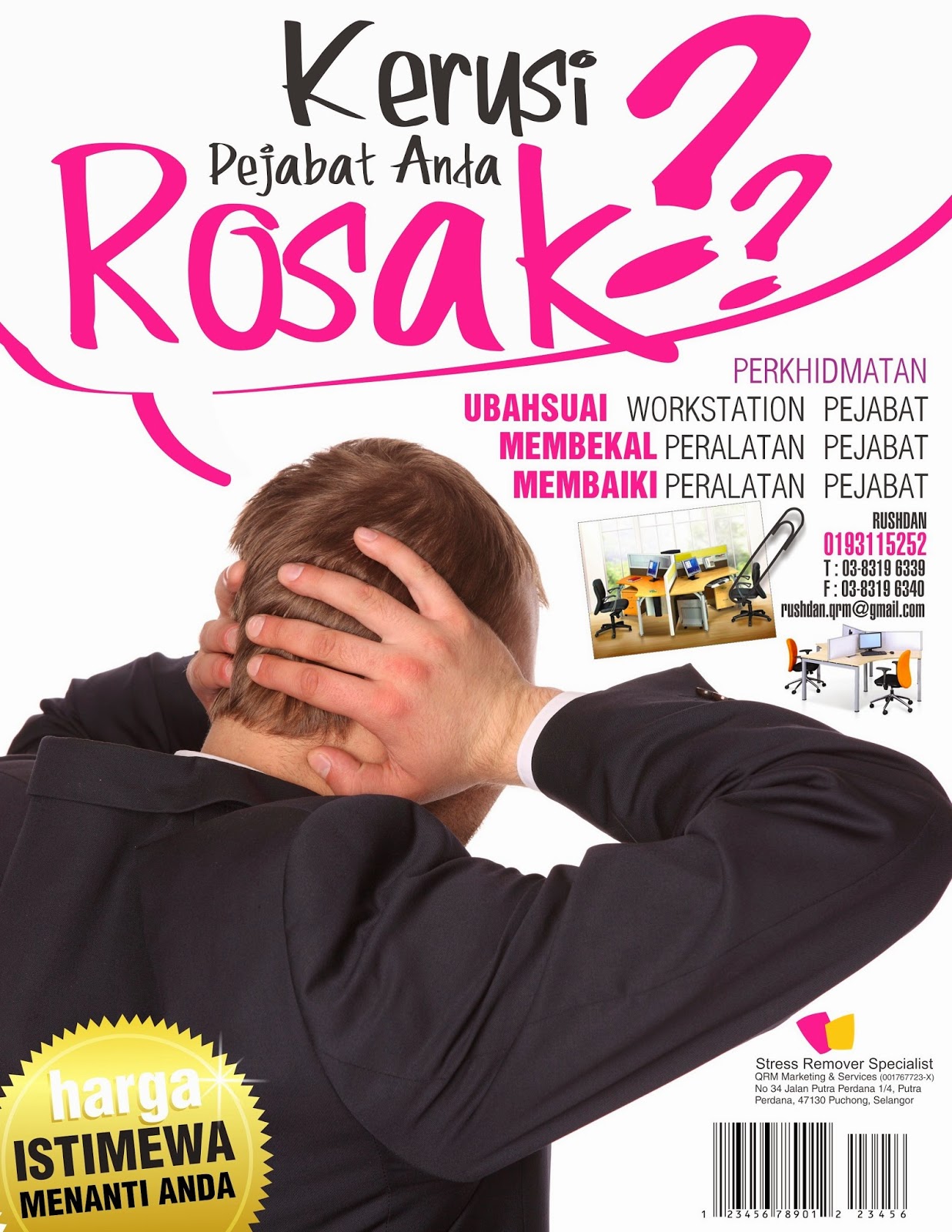 QRM Marketing & Services: Baiki Kerusi Pejabat; Kaki Kerusi Patah ...