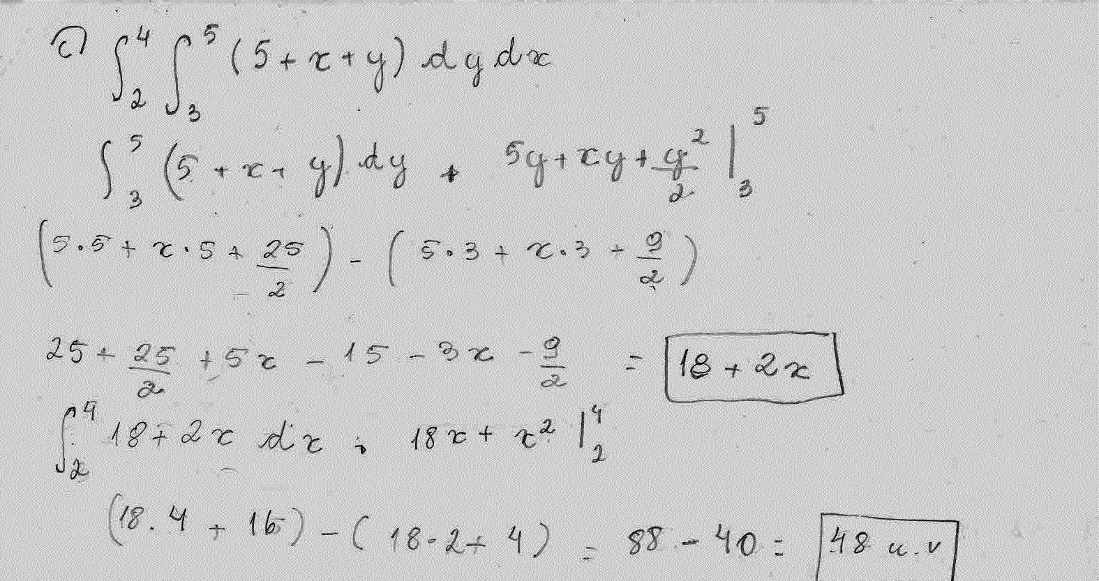 Integrais simples, definidas e duplas - Lista de exercícios resolvidos ...
