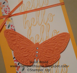 Stamp with Susie: A beautiful EMBOSSED Butterfly using the Springtime Impressions Thinlits Die!