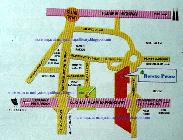 Malaysia Maps Library: Map of Bandar Putera
