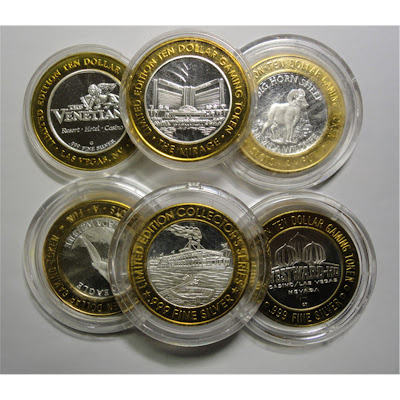 Casino Gaming Tokens: .999 Silver Casino Gaming Token Strikes - Limited Edition $10.00