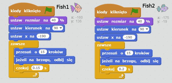Przykładowa animacja w środowisku Scratch