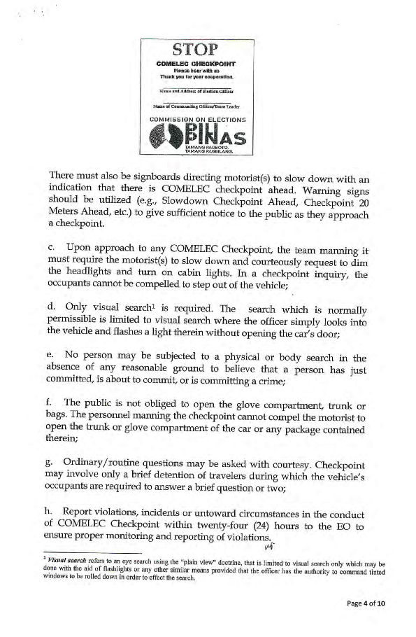 Information is the Key: COMELEC CHECKPOINT (BSKE2017)